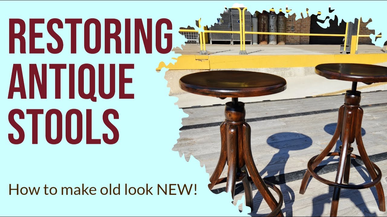 Restoring 100 year old wooden stools - YouTube