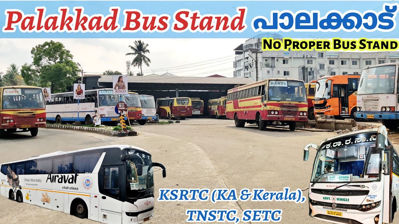 Palakkad Bus Stand | Buses standing on Road due to no Proper Bus Stand ...