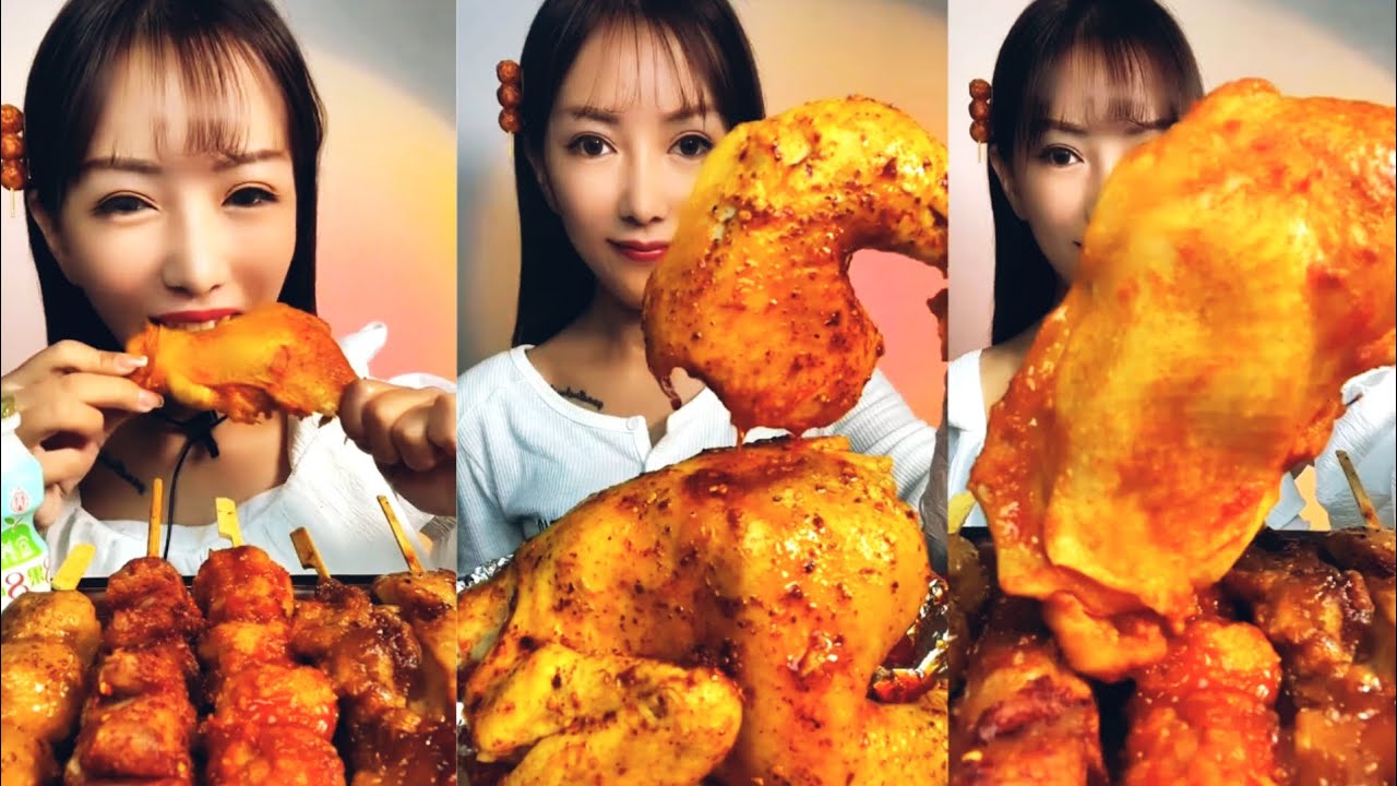 [MUKBANG] asmr whole rotisserie chicken mukbang || Mukbang Eating show ...