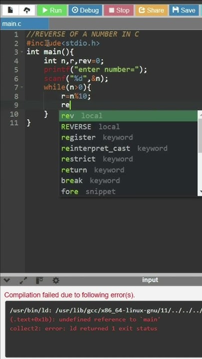 Reverse Of A Number Using C Language Clanguageforbeginners Codinglife Coding Codingtutorial 