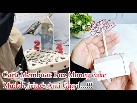 Cara membuat Box Money Cake || Box tarik uang || Anti gagal - YouTube