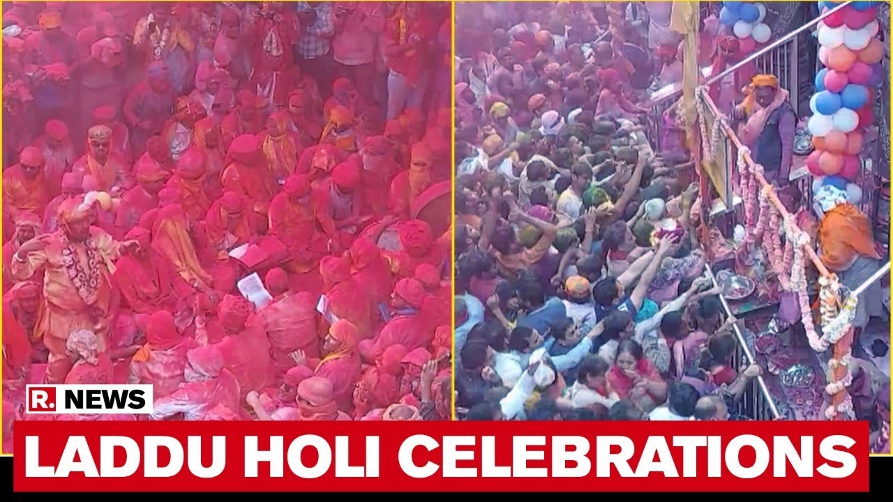 WATCH: People Celebrate Laddu Holi At Barsana In Uttar Pradesh's ...