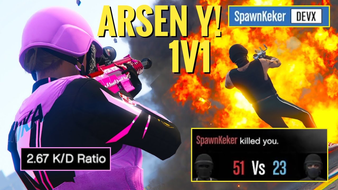 Arsen Y VS Georgking8514 Intense 1v1 and Dogfight! [GTA Online] - YouTube