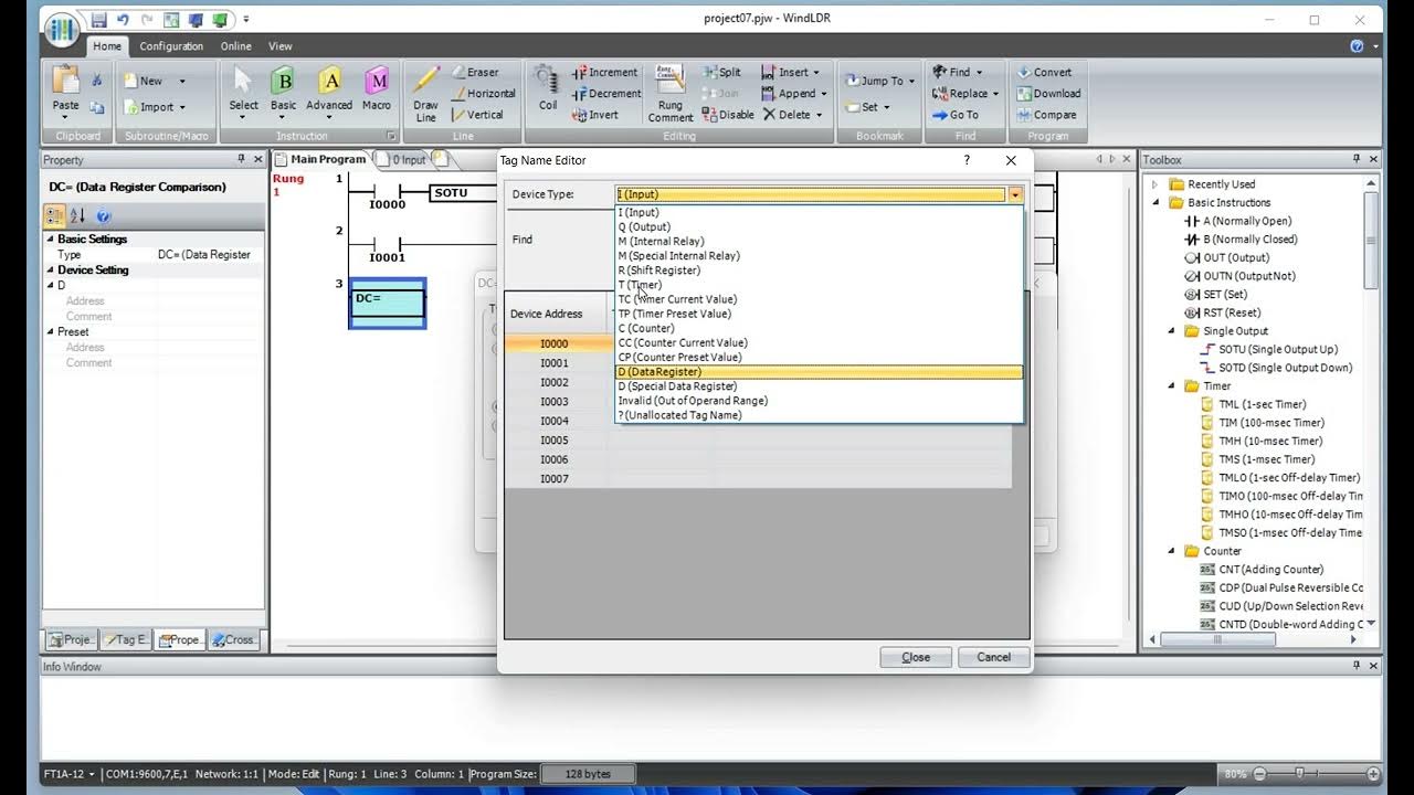 7 an Idec Plc Programming, How can I make a counter in ladder logic ? - YouTube