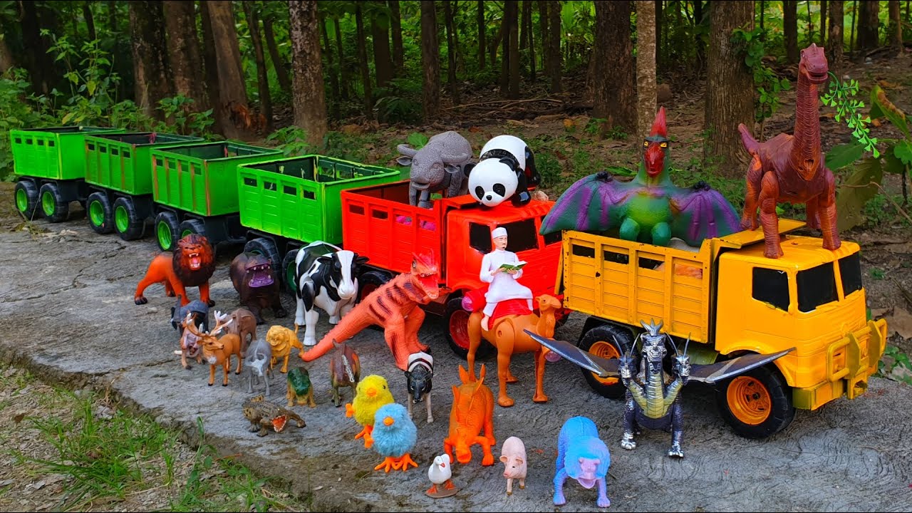 Truk Gandeng Oleng Mengangkut Hewan Kuda Nil, Ayam, Singa, Sapi, Onta ...