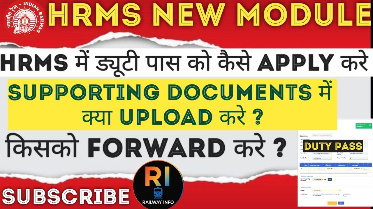 HRMS NEW MODULE, How to generate DUTY PASS in HRMS, apply duty pass ...