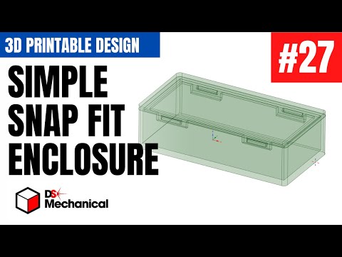 Simple SNAP FIT ENCLOSURE Design - DSM Narrated Tutorial #27 Combine ...