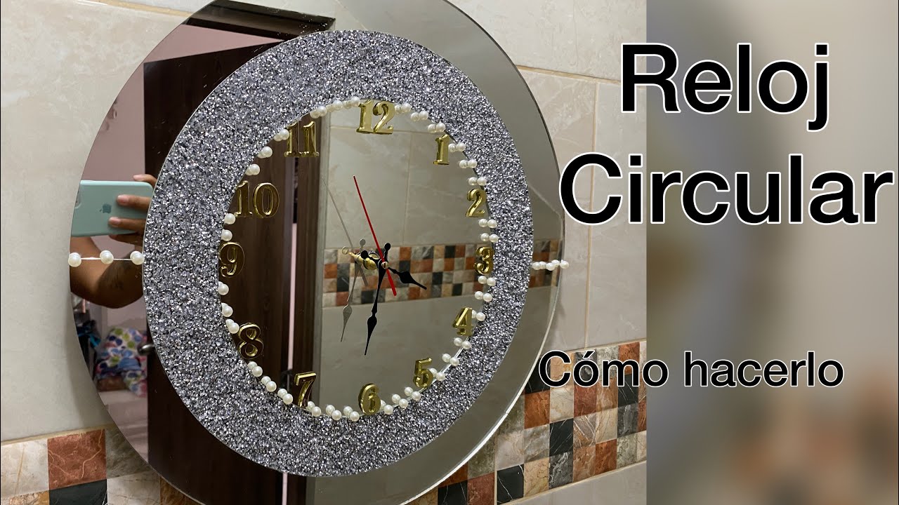 RELOJ DECORATIVO CIRCULAR CON PIEDRAS MURANO 😍COMO HACER RELOJ CIRCULAR ...