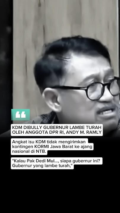 KDM GUBERNUR LAMBE TURAH, apa kamu setuju? #kdm #kangdedymulyadi #dedimulyadi #shorts - YouTube