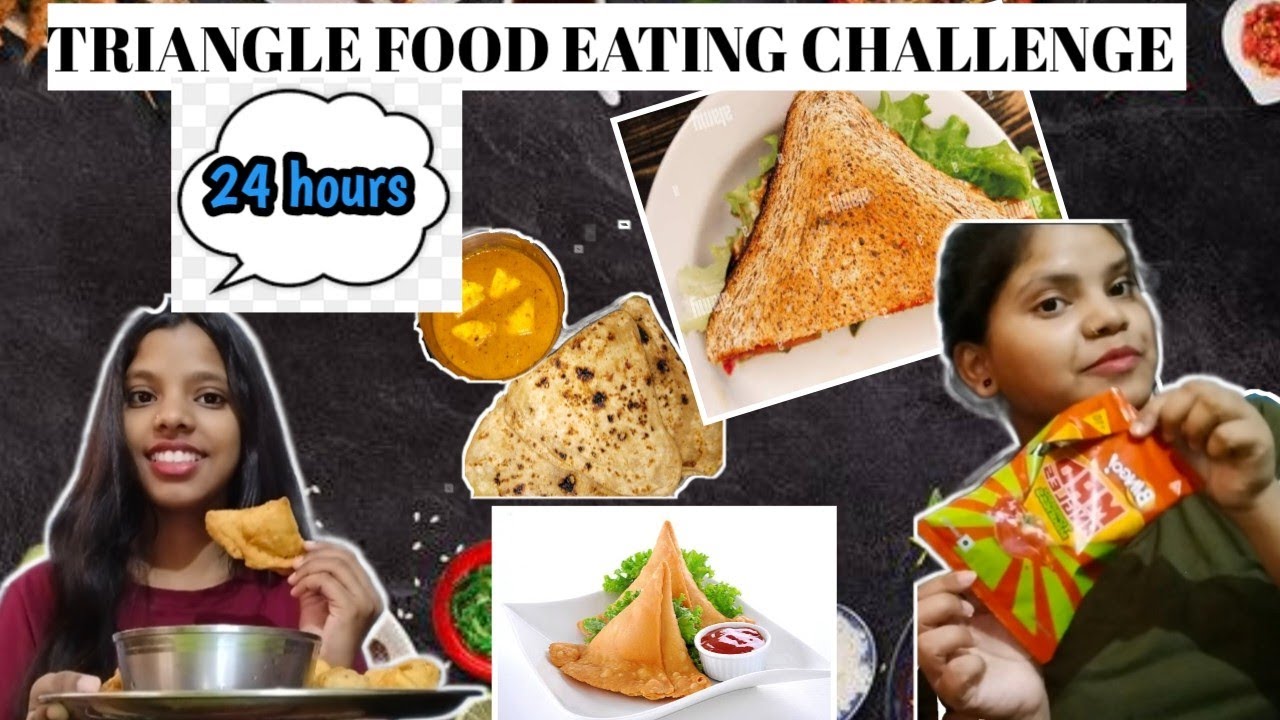 💃EATING ONLY TRIANGLE FOOD FOR 24 HOURS CHALLENGE 🍕🍰ll funny challenge😝 ...