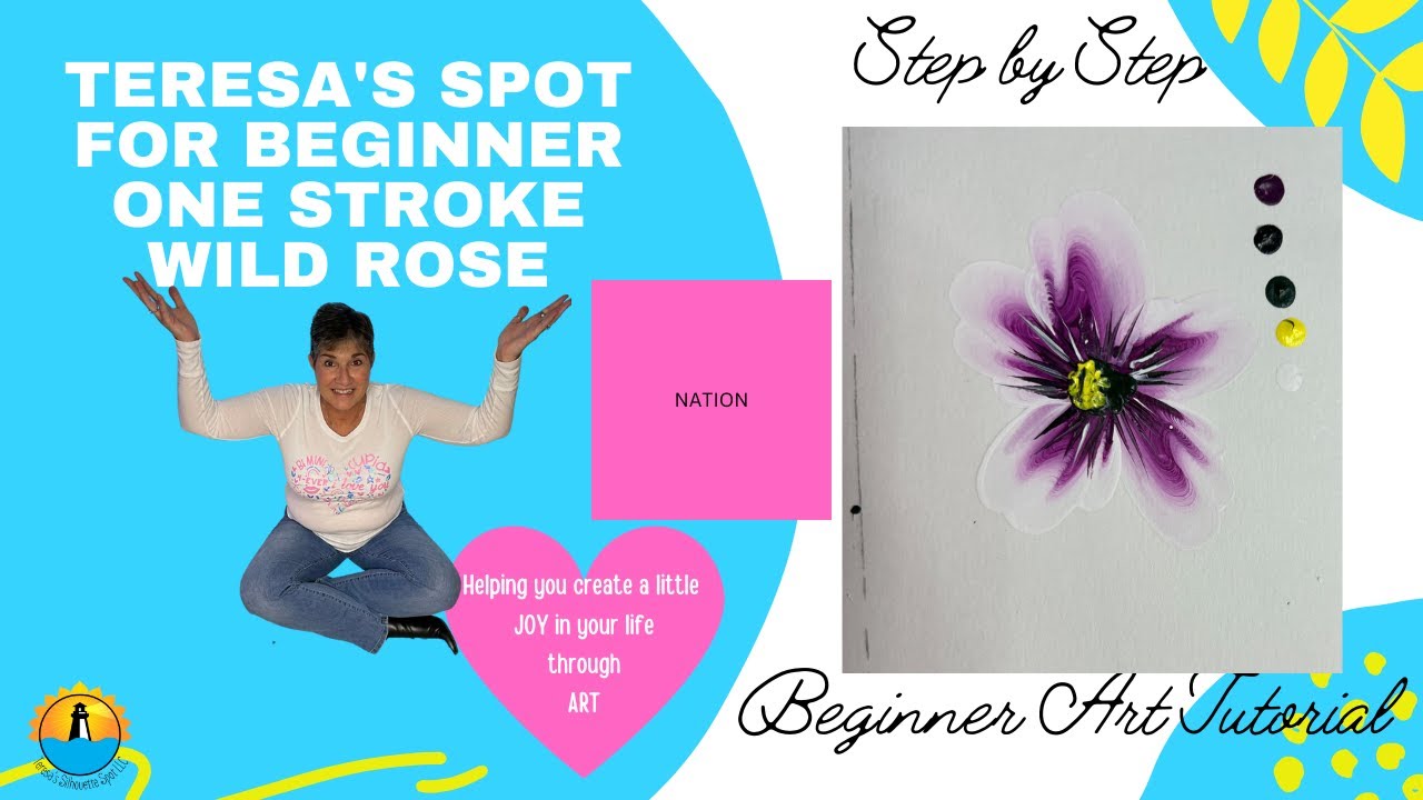 Learn how to paint a One Stroke Wild Rose with Acrylic Paint Tutorial ...