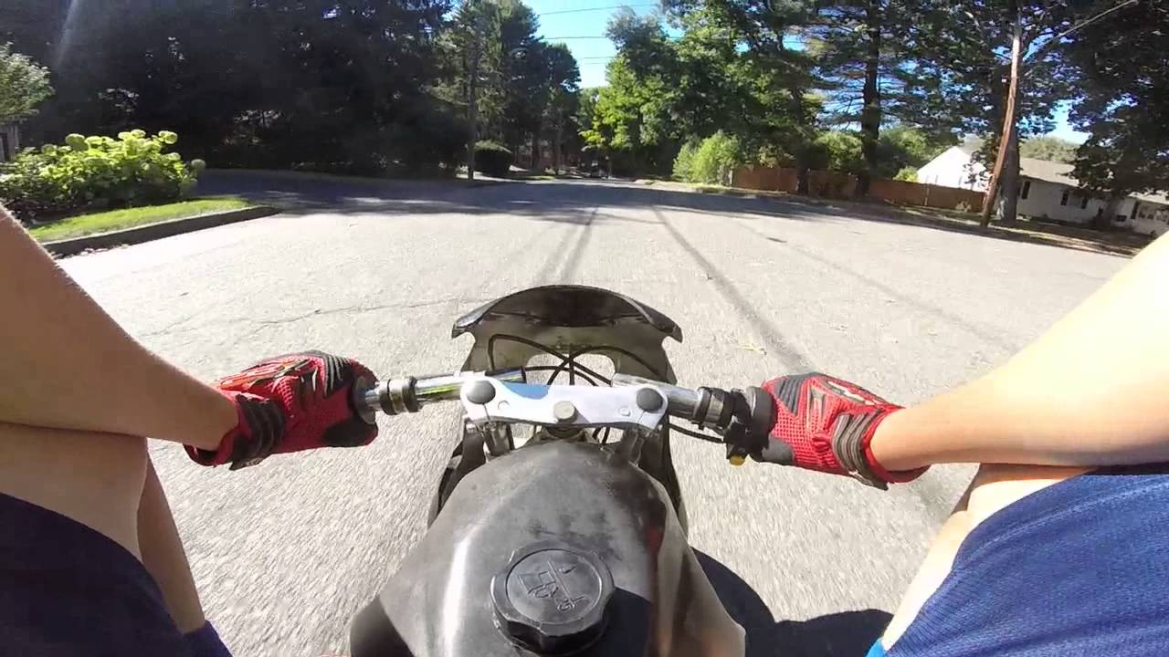 riding my pocket bike - YouTube