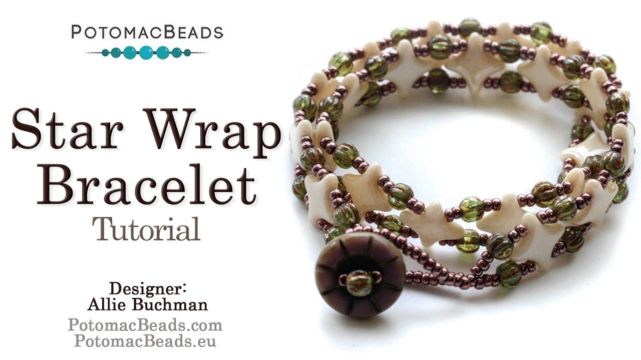 Star Wrap Bracelet - DIY Jewelry Making Tutorial by PotomacBeads - YouTube