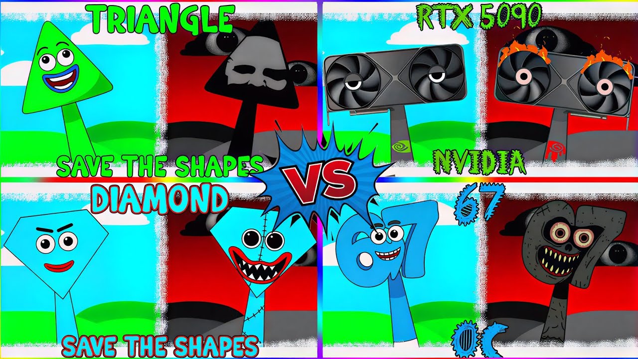 📹 My Sprunki OC: Triangle 🆚 Diamond 🆚 67 🆚 NVIDIA (RTX 5090) - Coffin ...