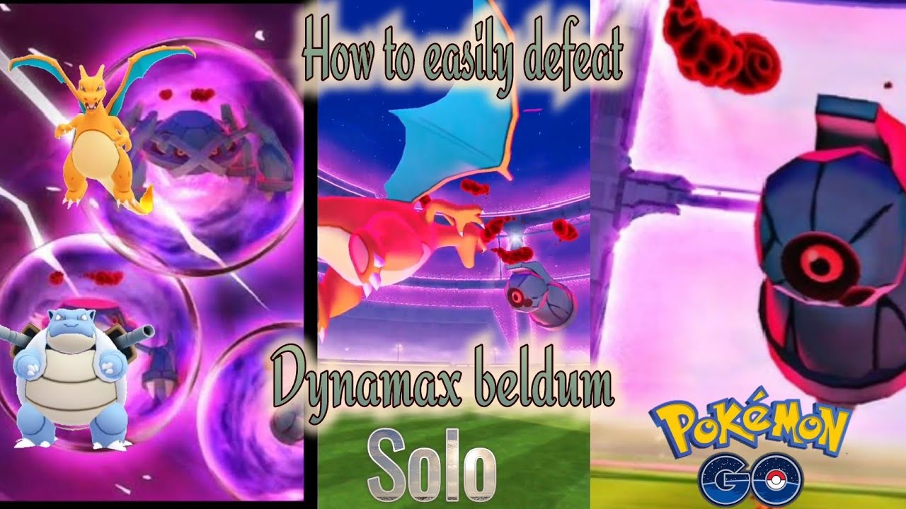 How to defeat dynamax beldum solo in Pokemon GO - YouTube