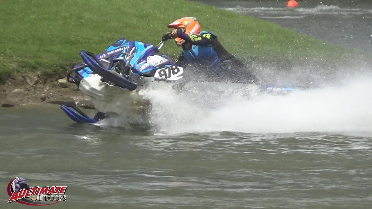 FLAT ROCK SNOWMOBILE WATERCROSS ... SNOWMOBILES ON WATER RACE DRAG ...