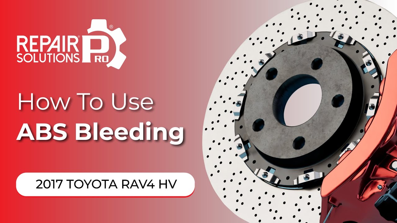 How to Use ABS Bleeding Function on SDS | 2017 TOYOTA Rav4 HV - YouTube
