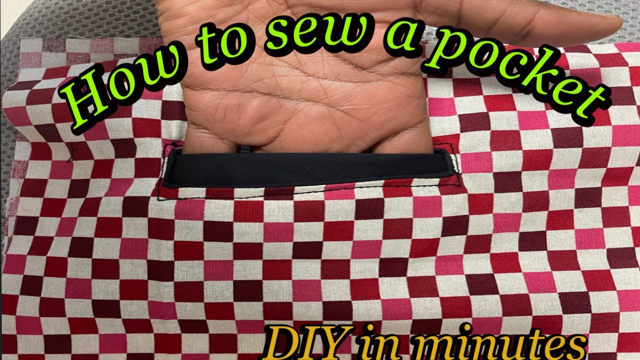 How To Sew A Stylish Pocket in Minutes - YouTube