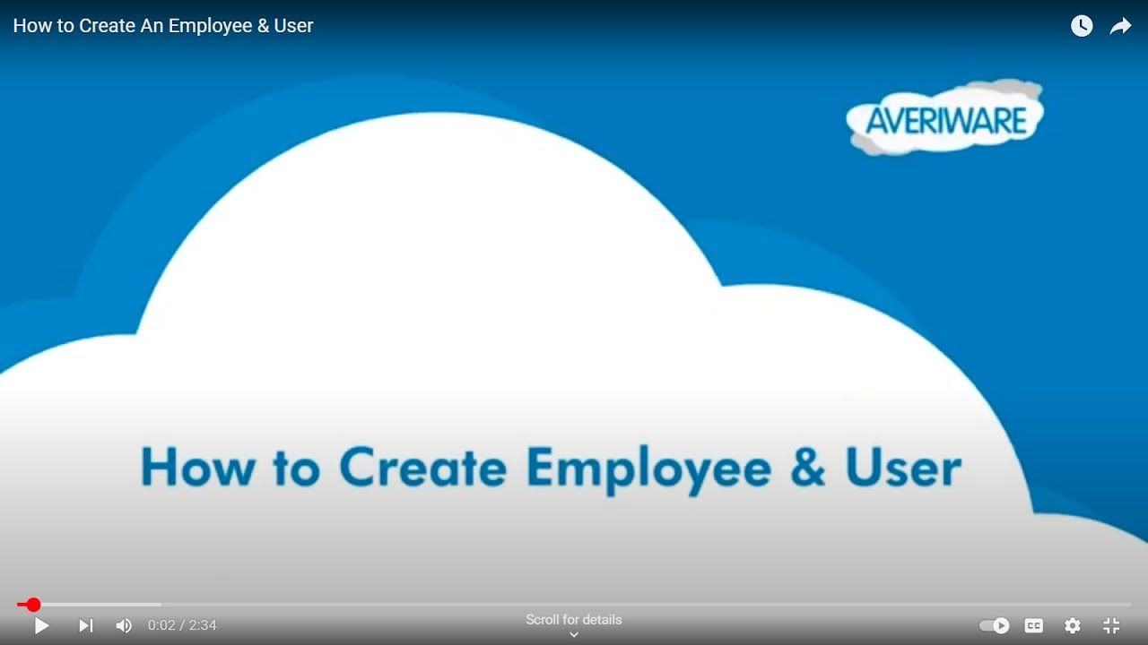 How to Create An Employee & User - YouTube