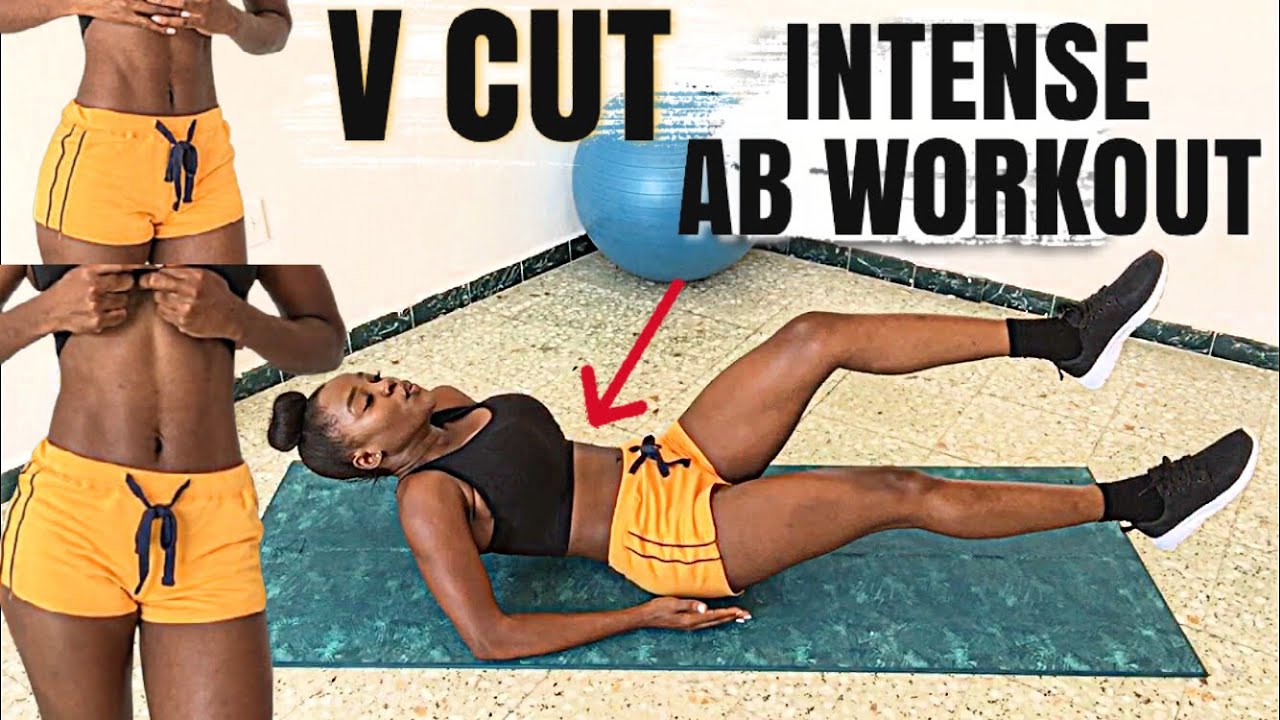 V CUT AB WORKOUT/Best exercises for lower abs/Intense abs workout ...