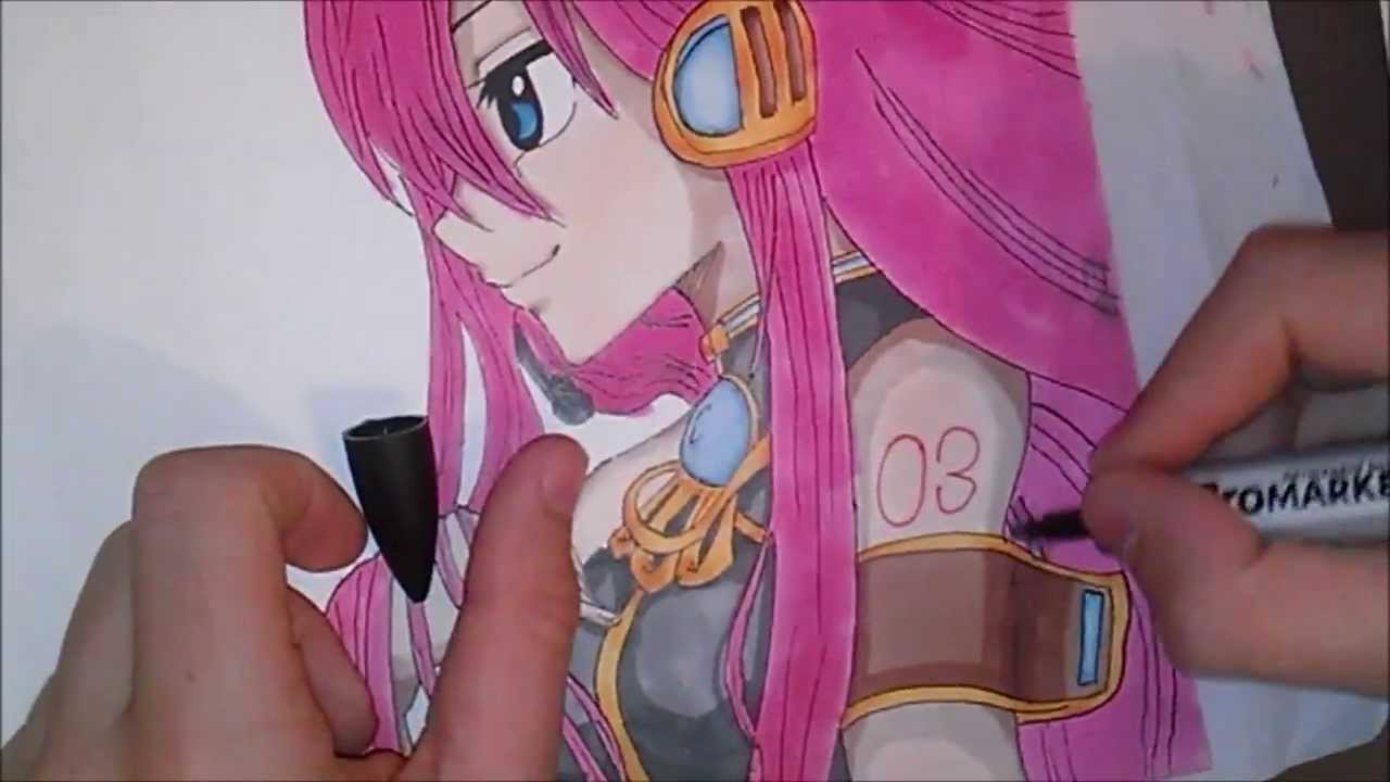 How to draw vocaloid: Luka Megurine - YouTube