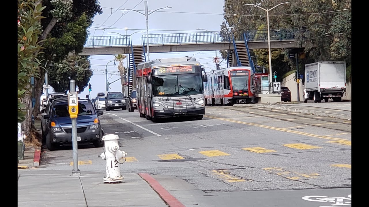 SF MUNI 2018 New Flyer XDE60 #6667 on route 49-Van Ness/Mission - YouTube