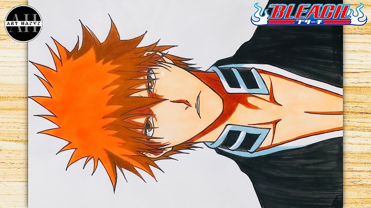 How to Draw Ichigo Kurosaki from Bleach | Step by Step Tutorial | Anime ...