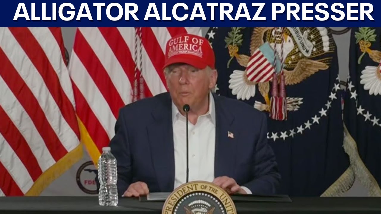 FULL: President Trump Alligator Alcatraz Press Conference on Border ...