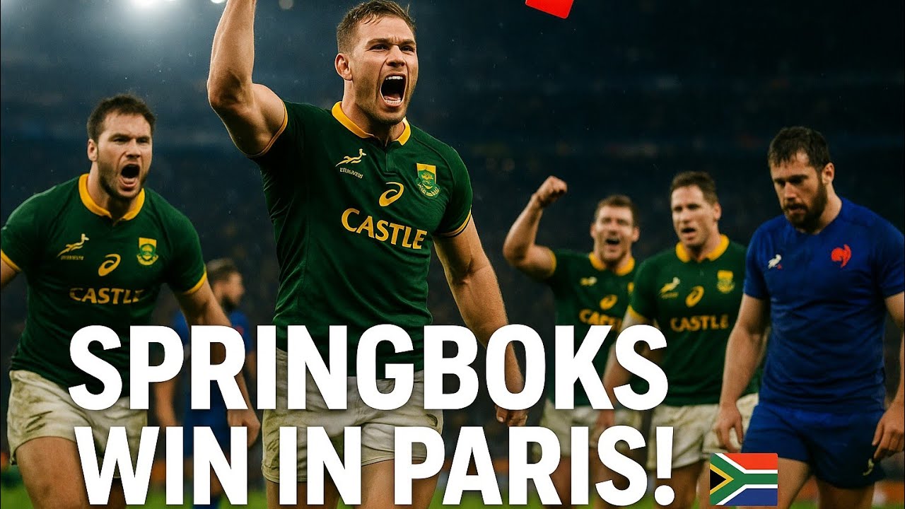 Springboks Stun France in Paris Despite De Jager Red Card | Rugby ...
