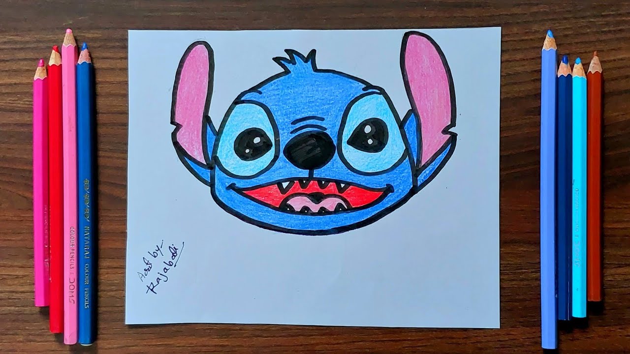 How To Draw A Stitch From Lilo And Stitch || Easy Drawing - YouTube