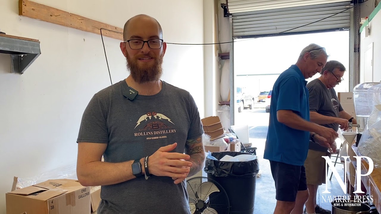 Rollins Distillery Produces Handmade Hand Sanitizer - YouTube