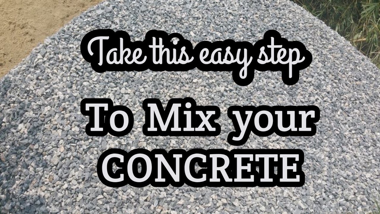How to mix concrete || from the scratch - YouTube
