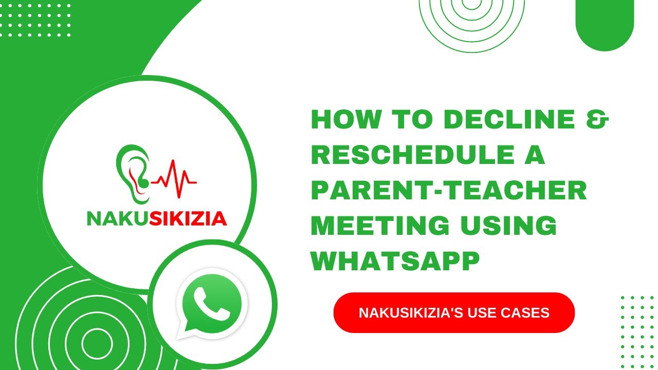How to Decline and Reschedule a Parent-Teacher Meeting Using WhatsApp ...