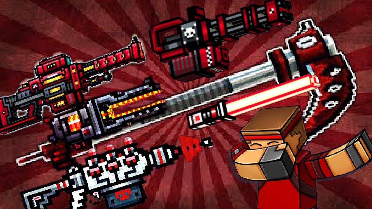Pixel Gun 3D - Red Weapons (3D像素射擊 紅色武器) - YouTube