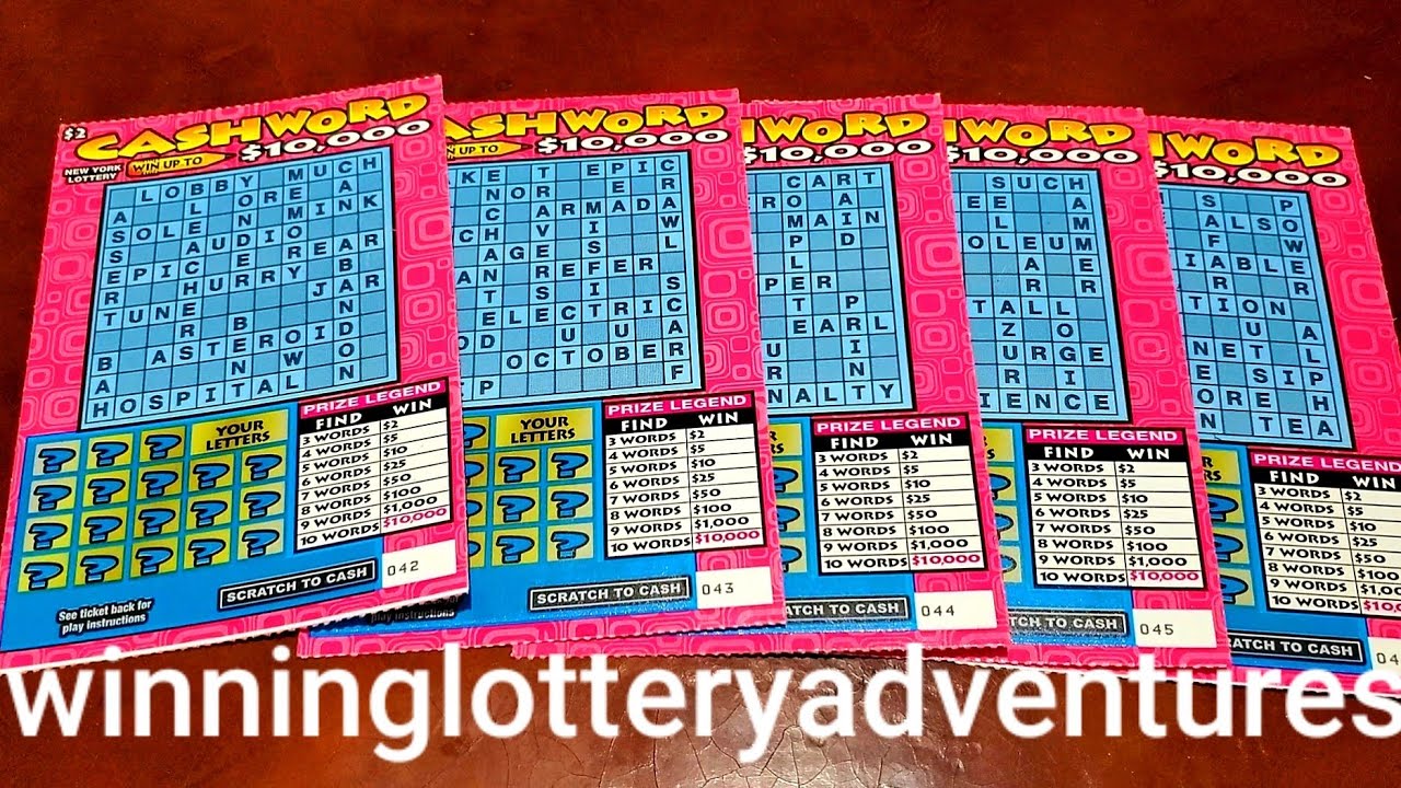 CASHWORD $2 NY LOTTERY SCRATCH OFFS (Set of 5) - YouTube