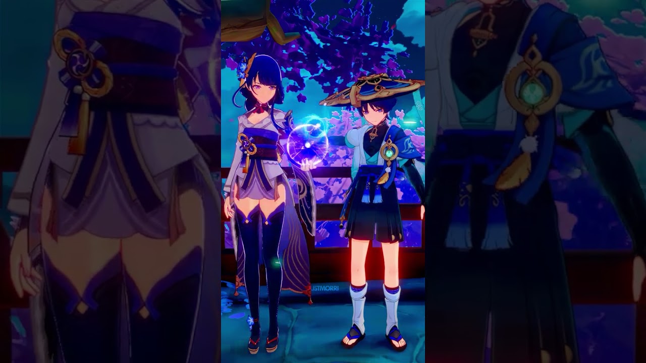 Raiden and Wanderer Idle Animation - YouTube