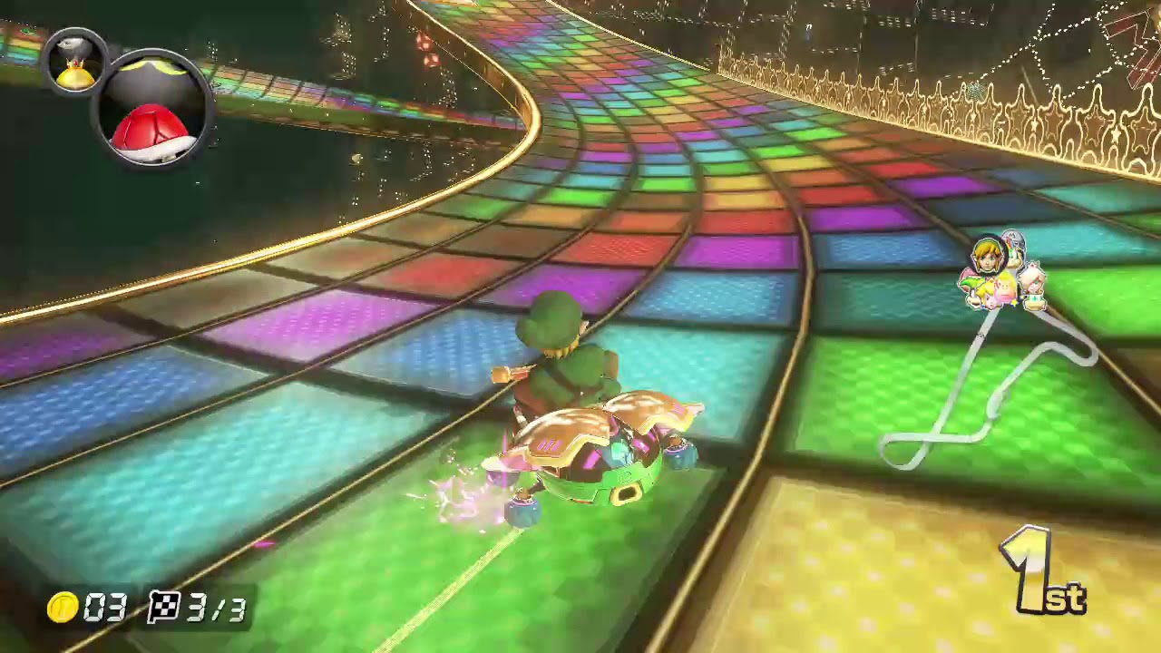 Mario Kart (Switch) Rainbow Road Amazing Save - YouTube