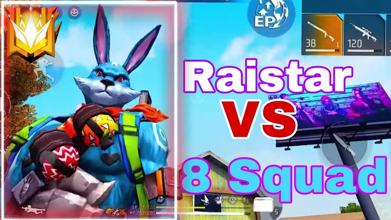 Raistar vs 8 squad | Raistar Killing Over Power |Garena Free Fire 😱😱 ...