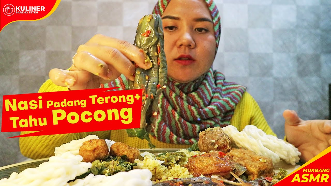 Mukbang Fusion Nasi Padang Terong Tahu Pocong‼️asmr Youtube