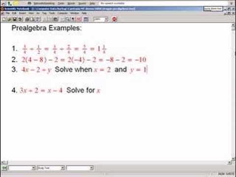Physically Challenged Math= Pre-Algebra + Speech Recognition - YouTube
