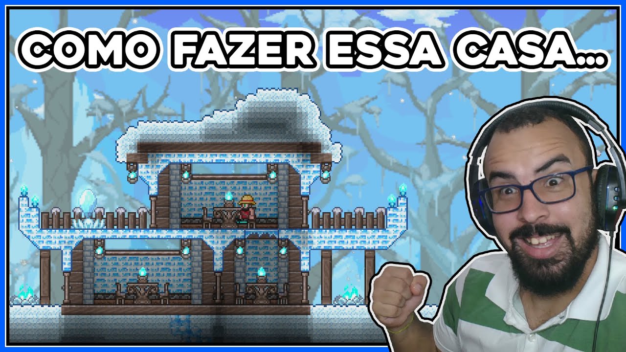 Como FAZER uma CASA de GELO para NPC no TERRARIA - Tutorial Completo - YouTube