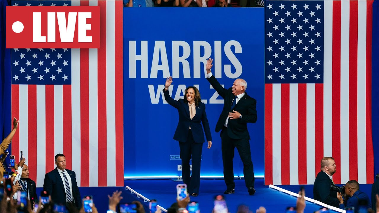Kamala Harris and Tim Walz rally in WISCONSIN - YouTube