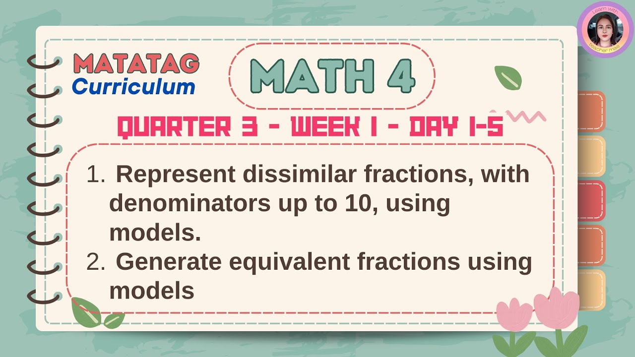 Matatag Math 4 Quarter 3 Week 1 Day 1-5 - YouTube