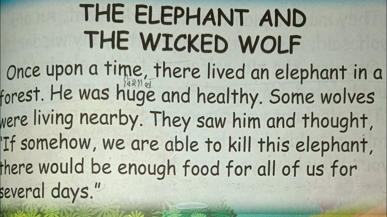 The Elephant and the wicked wolf | English story | how to read English ...