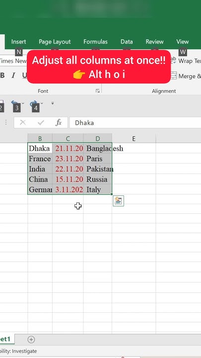 Adjust all columns at once!! #shorts #computer_basics #tricks #excel #exceltutorial - YouTube