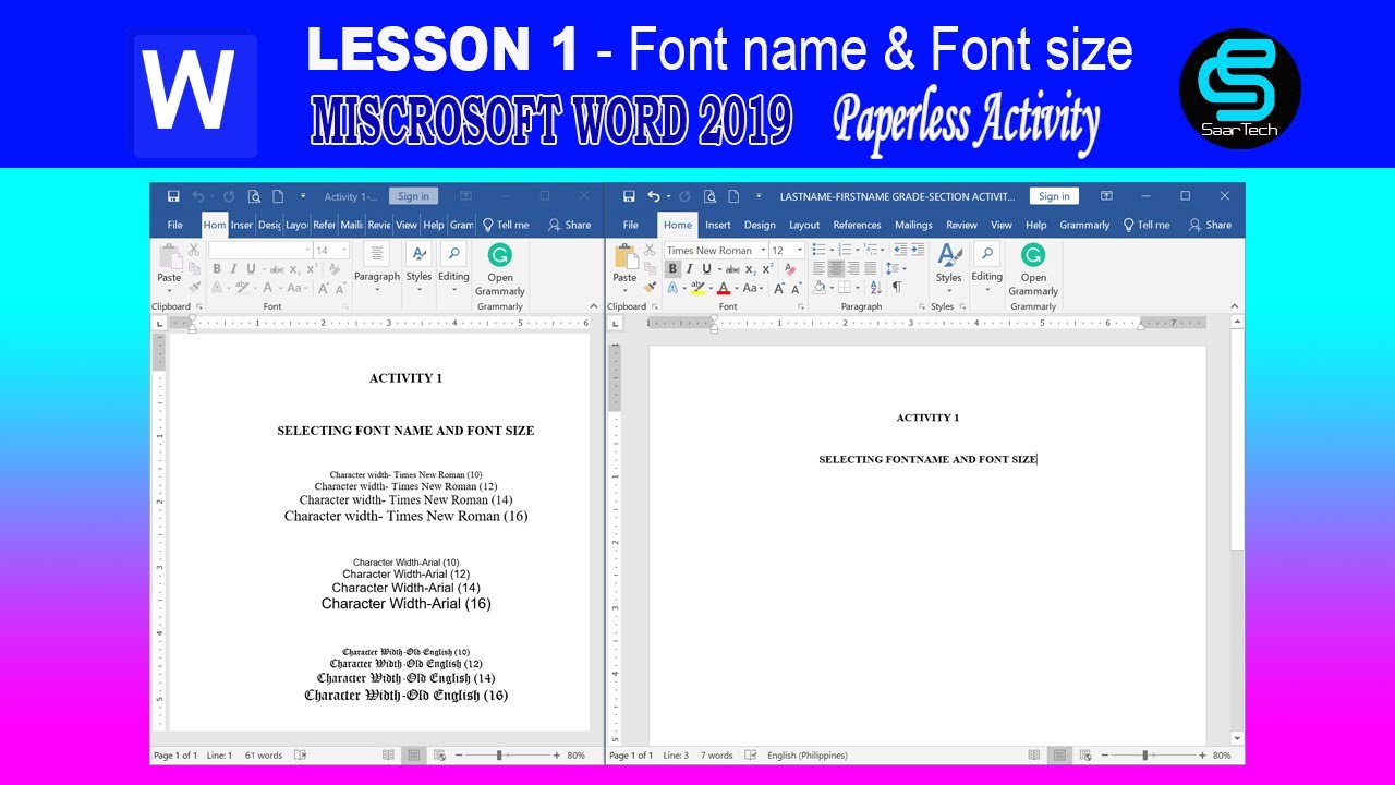 MS WORD 2019 Performance Task Activity 1 With Free Download Activity MS WORD 2019 Performance Task Activity 1 With Free Download Activity