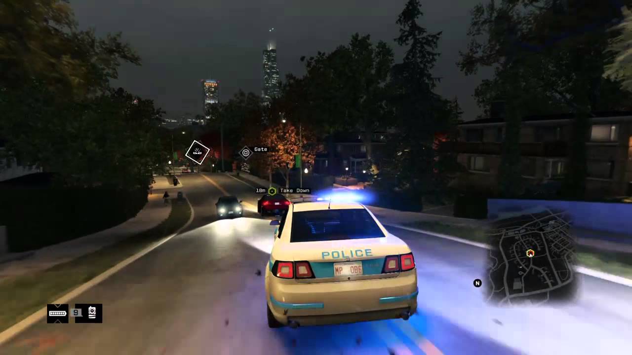 WATCH_DOGS police Cavale criminal chase - YouTube