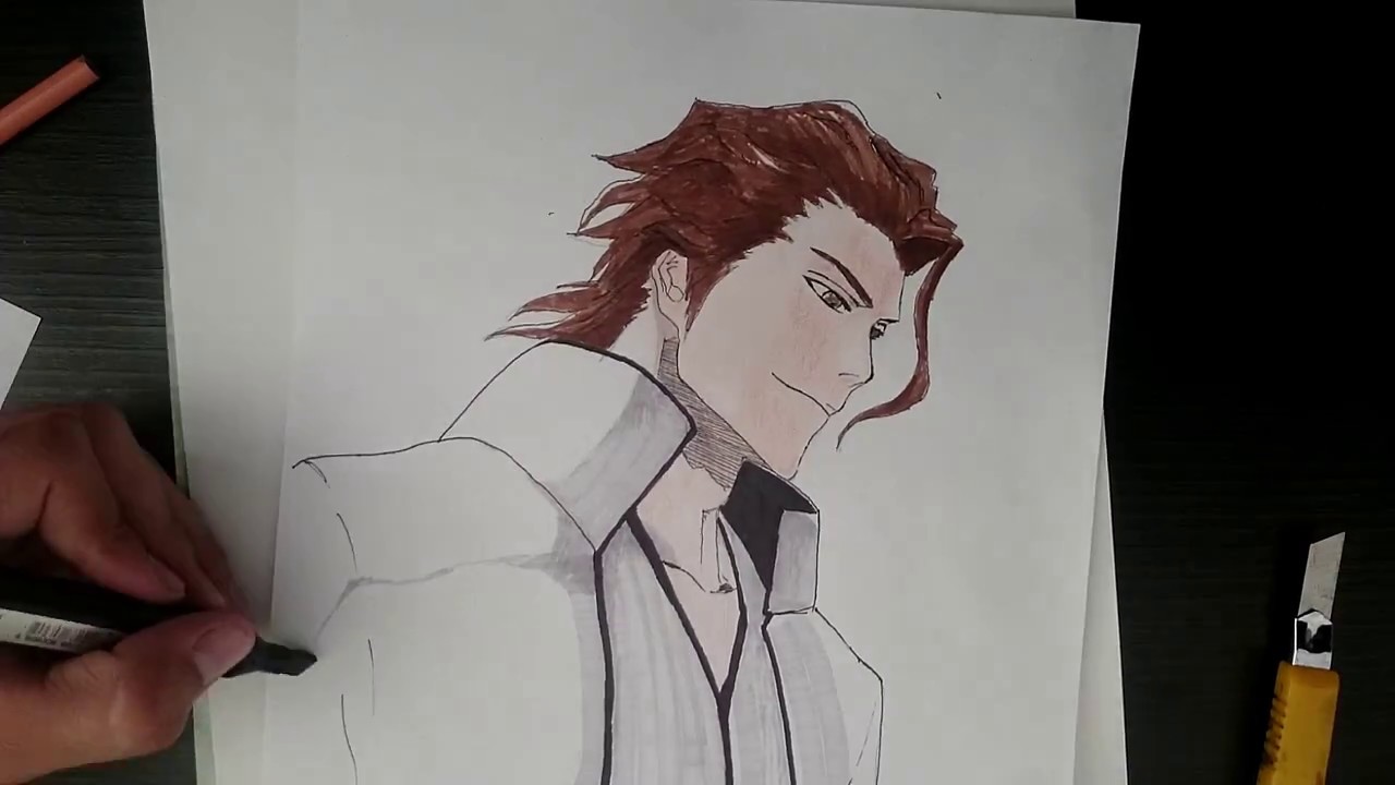 How to draw-Sosuke Aizen- Bleach- Speed Drawing (HD) - YouTube