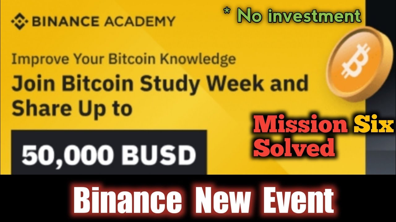 Binance Study Week Event: $50000 BUSD Reward Free! Read to Earn ...