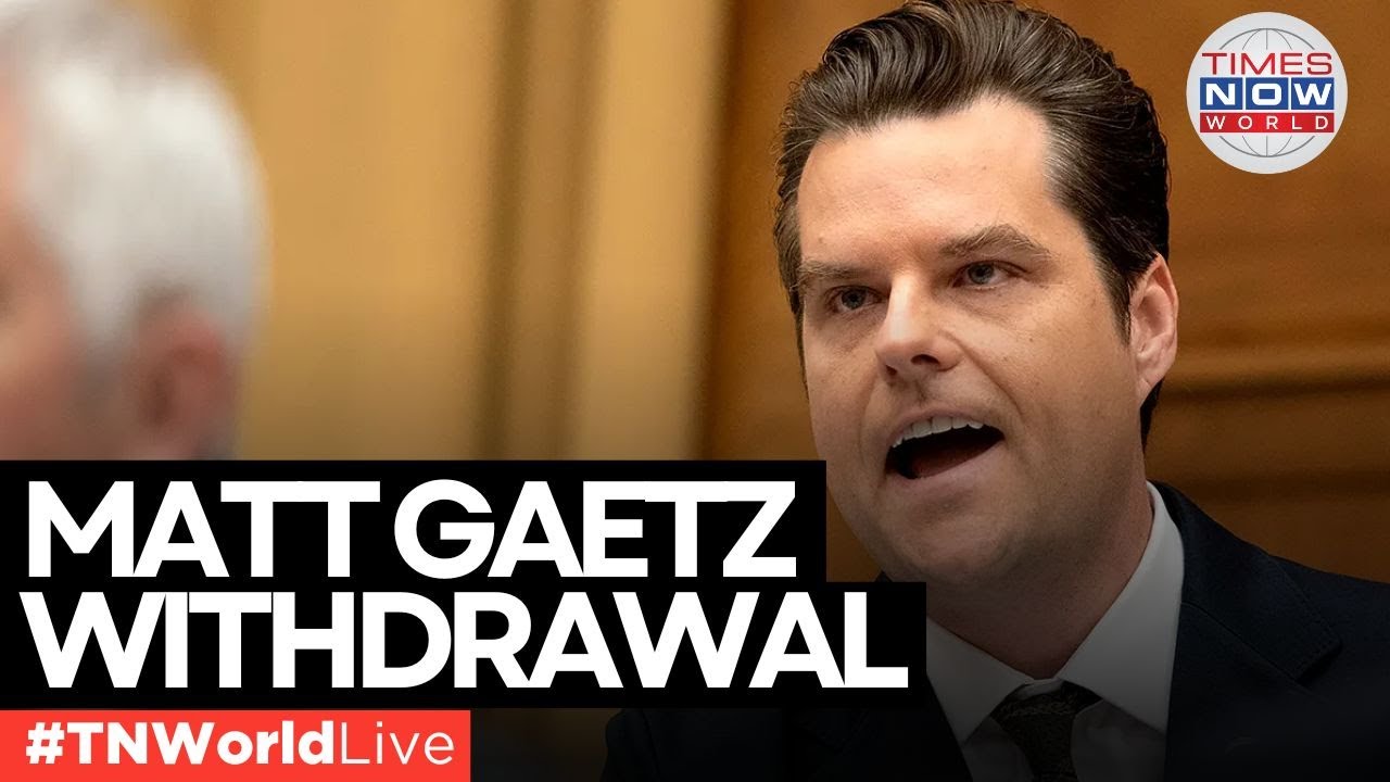 LIVE | Matt Gaetz Drops Attorney General Bid Amid Scandals and ...